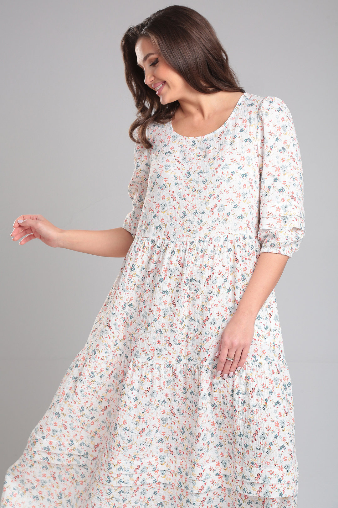 Платье LeNata 13273 рисунок на белом - купить в интернет-магазине Avaro