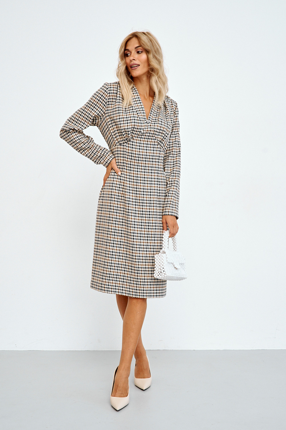 Платье NikVa Н375-2 гусиная лапка, мультиколор - купить в интернет-магазине Avaro