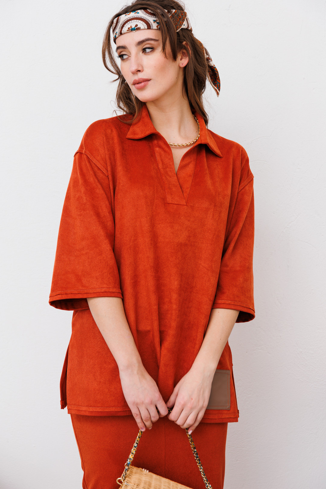 Блузка NikVa н478-1 терракот - купить в интернет-магазине Avaro