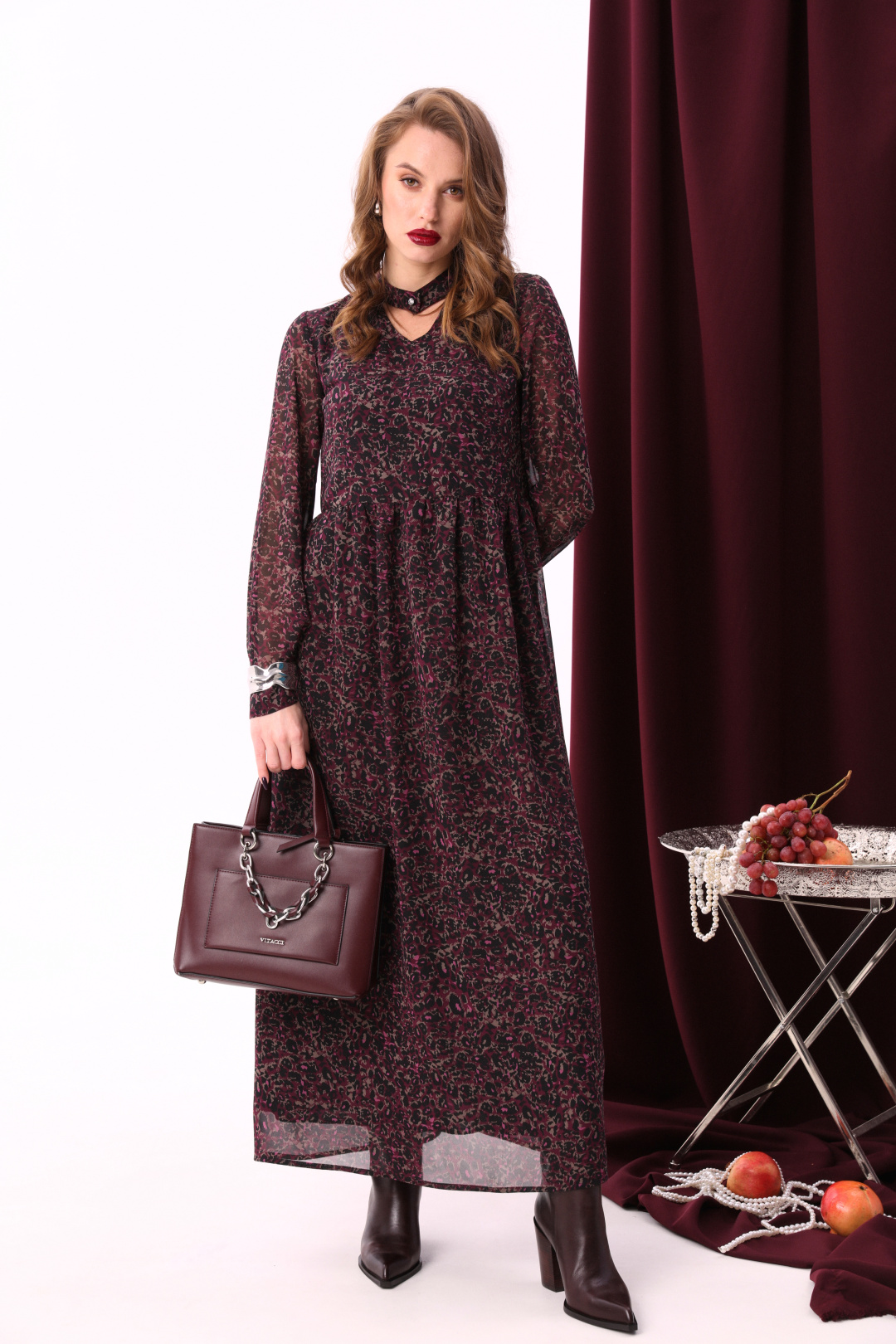 Платье NikVa н801-2 винный леопард - купить в интернет-магазине Avaro